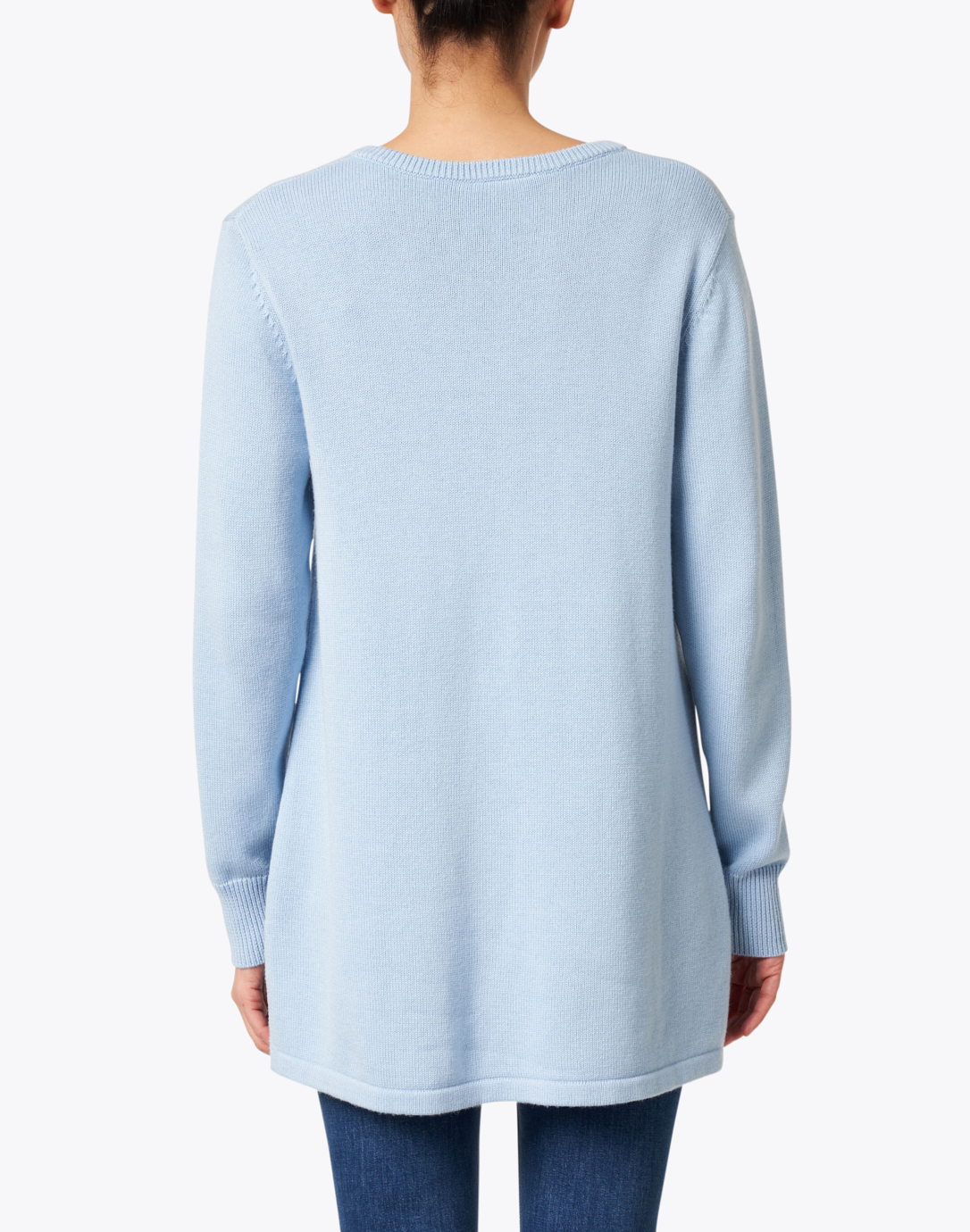Light Blue Merino Cotton Sweater | Sail to Sable